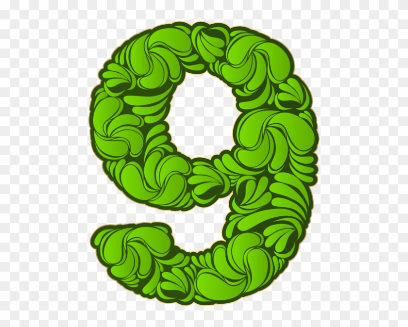 Free Png Download Number Nine Green Clipart Png Photo - Wreath - Full ...