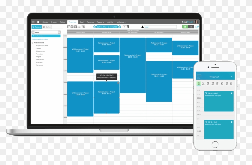 Timetrack - Timesheet - Screenshot - Free Transparent PNG Clipart ...