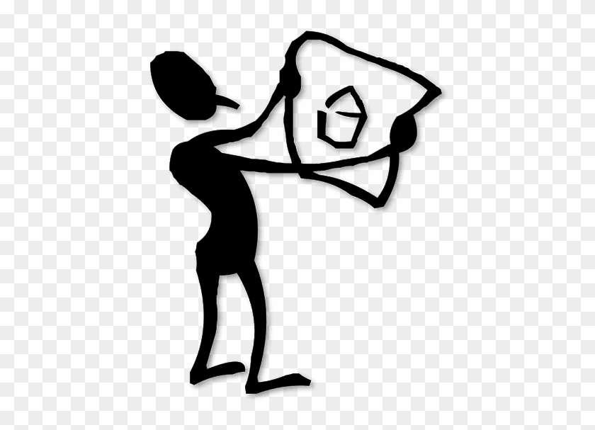 Silhouette Of A Man Reading Newspaper - Standards Based Grading Clipart ...