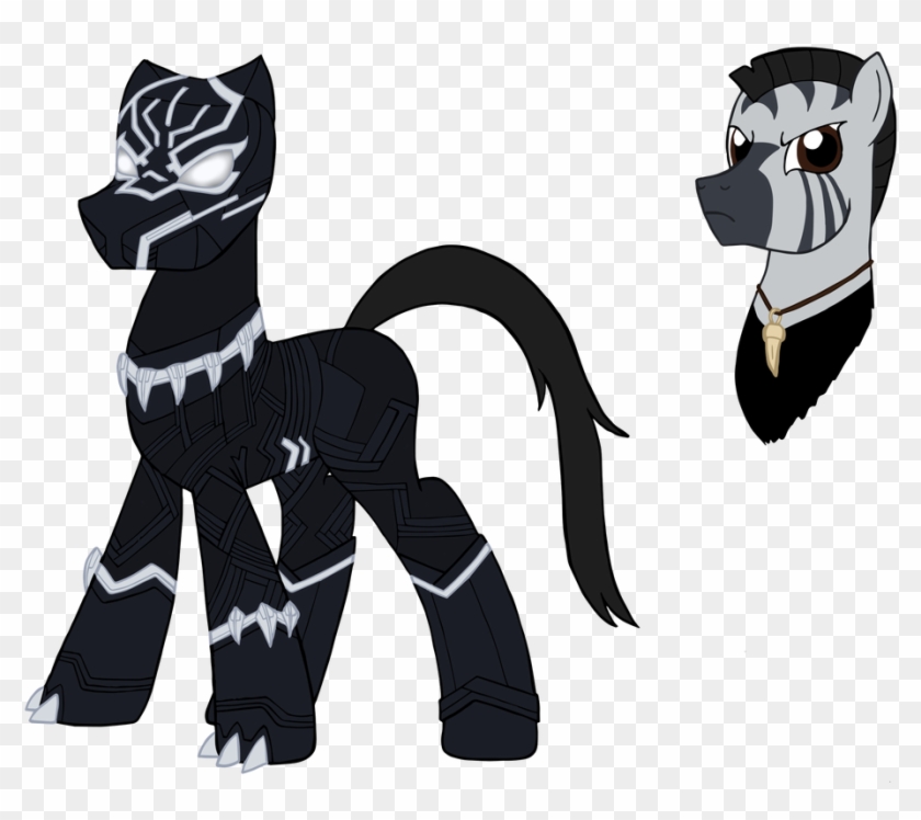 Black Panther By Edcom02 - My Little Pony Black Panther - Full Size PNG ...