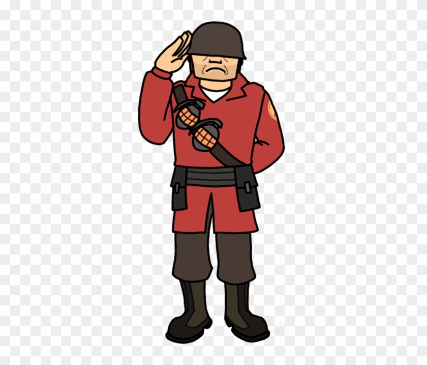 Soldier Salute By Noobynewt - Cartoon - Full Size PNG Clipart Images ...