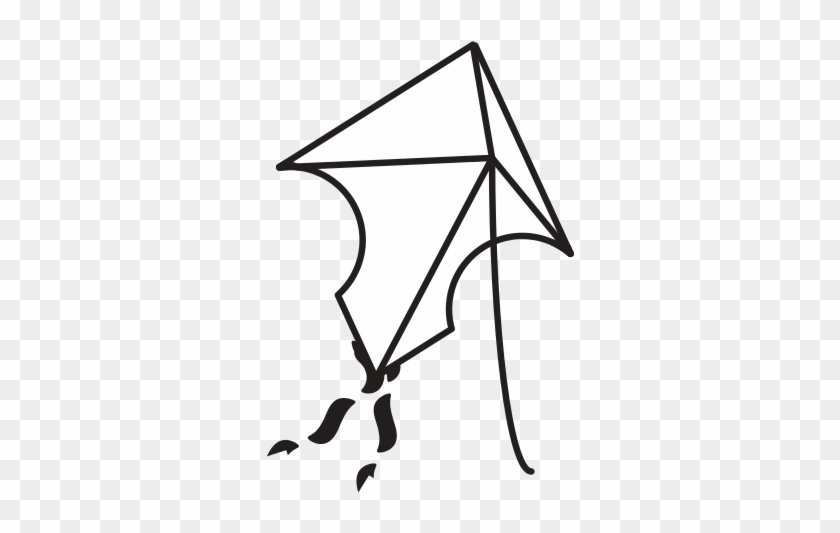 Beautiful Kite Flying Icon - Line Art - Full Size PNG Clipart Images ...