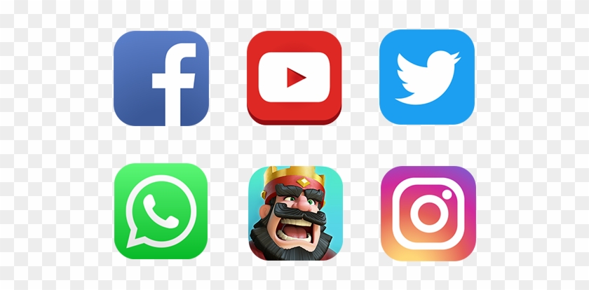 Blocked Clipart Parental Control - Social Media Channel Icons - Full ...