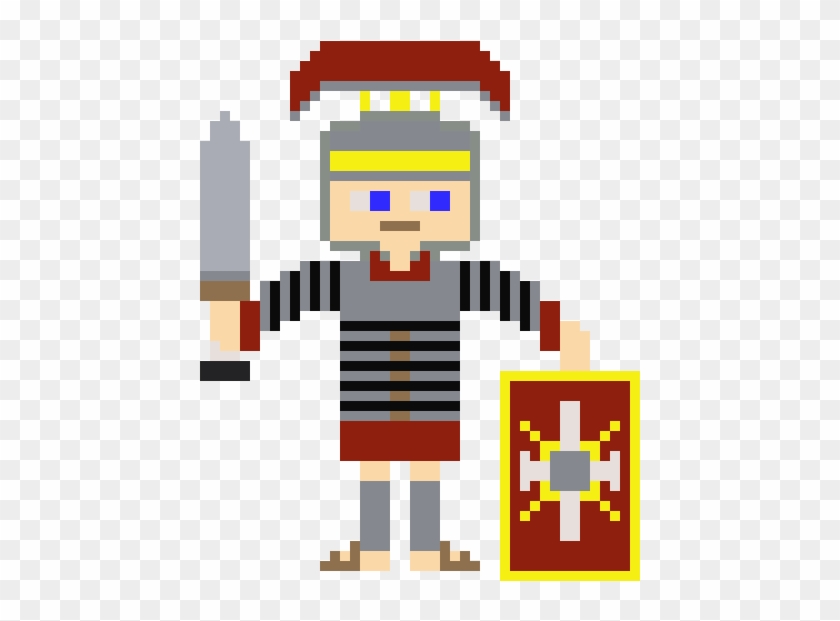 Roman Legionary - Roman Legionary Pixel Art - Full Size PNG Clipart ...