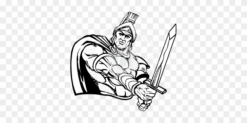Soldier With Sword Drawing - Full Size PNG Clipart Images Download