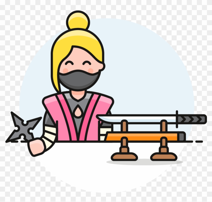 101 Ninja Female Caucasian - Cartoon - Full Size PNG Clipart Images ...