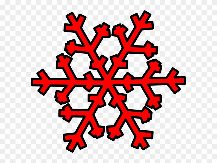 Red Snowflake Clip Art - Red Snowflake With Transparent Background ...