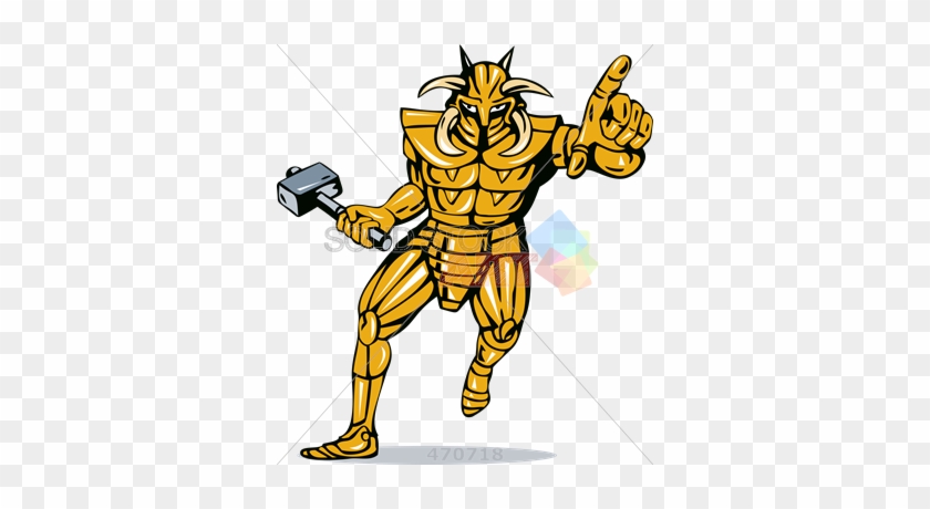 Stock Illustration Of Old Fashioned Cartoon Rendition - Knight - Full ...