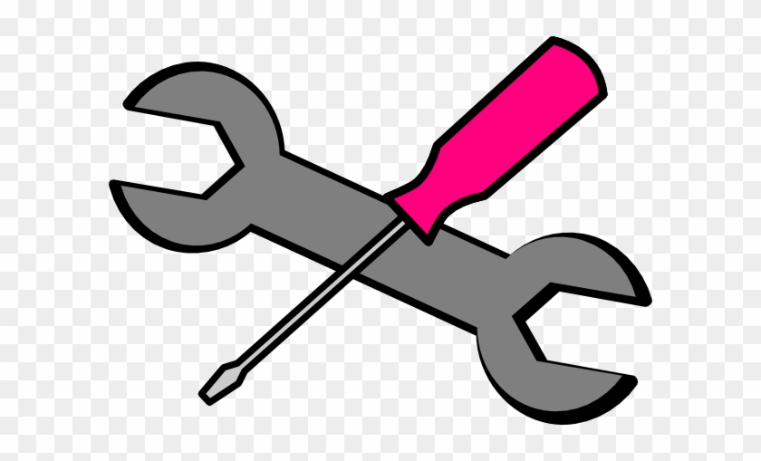 Tools Pink Clip Art At Clker - Wrench Icon - Full Size PNG Clipart ...