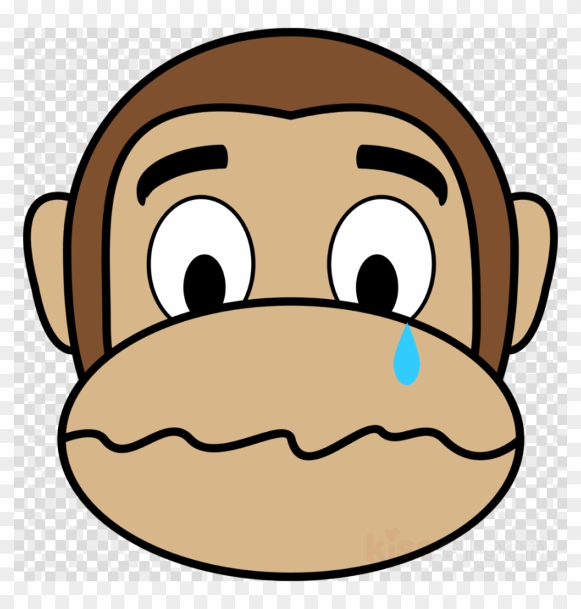Crying Monkey Emoji Clipart Ape Primate Monkey - Crying Monkey Clipart ...