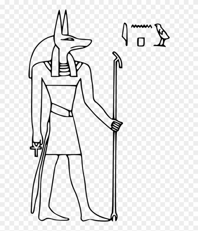 Vector Clip Art - Ancient Egyptian Gods Outline - Full Size PNG Clipart ...