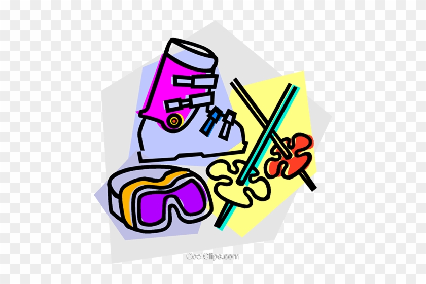 Ski Equipment Royalty Free Vector Clip Art Illustration - Ski Equipment ...