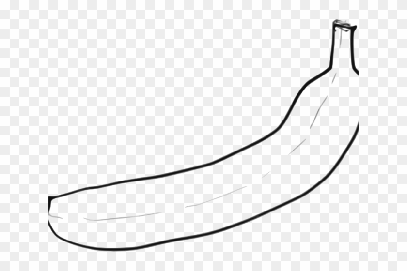 Banana Clipart Saging - Line Art - Full Size PNG Clipart Images Download