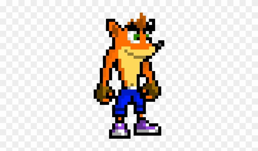 Crash Bandicoot - Pixel Art Crash Bandicoot - Full Size PNG Clipart ...