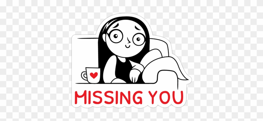 Missing You Miss Transparent Png Sticker - Cartoon - Free Transparent ...