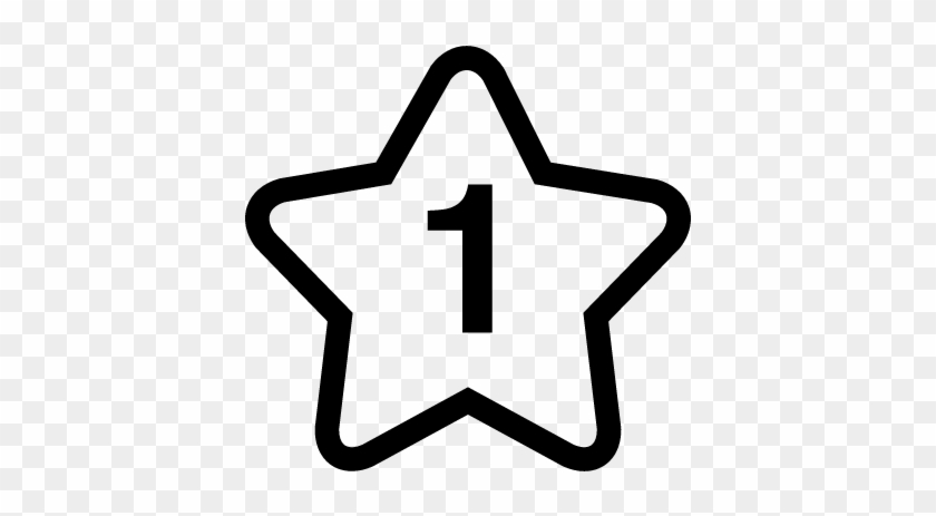 Star For Number One Vector - Star Line Icon Png - Full Size PNG Clipart ...