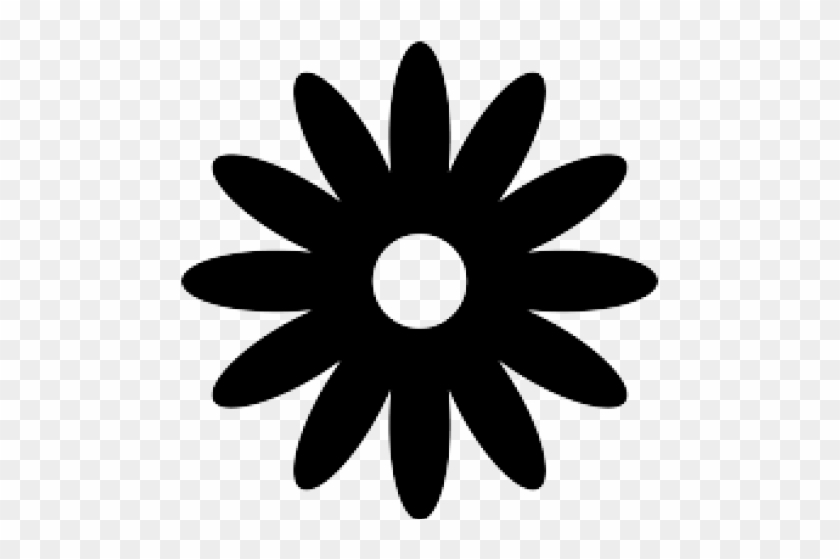 Silhouettes Clipart Flower - Flor De 10 Petalos Vector - Full Size PNG ...