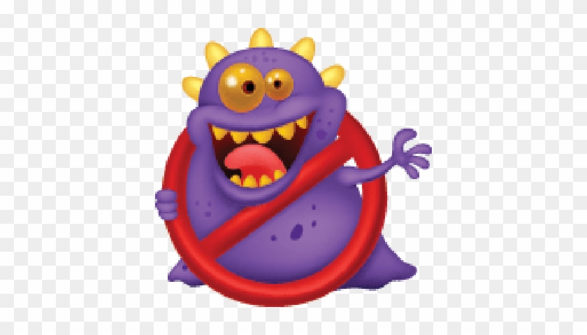 Clipart Freeuse Library Cartoon Stop Virus Purple In - Virus Computer ...