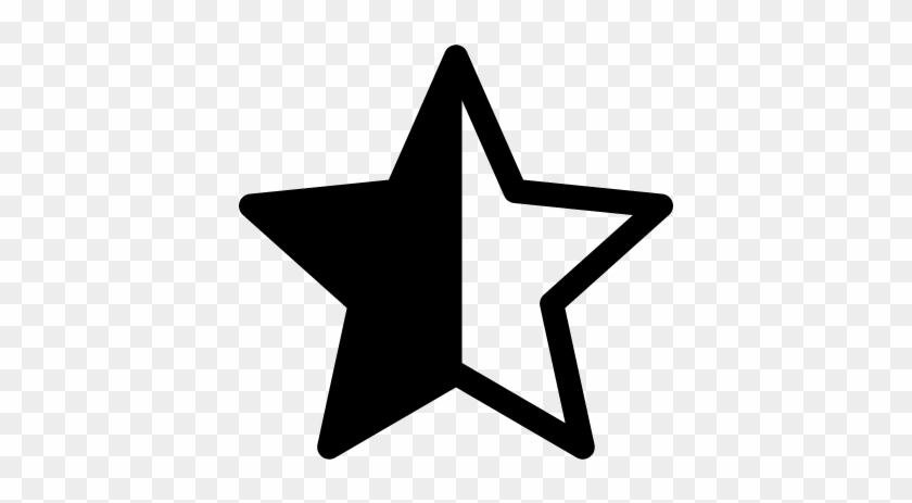 Star Shape With Half Full Vector - Four And Half Stars - Full Size PNG ...