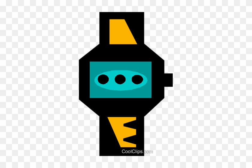 Digital Watches Royalty Free Vector Clip Art Illustration - Graphic ...
