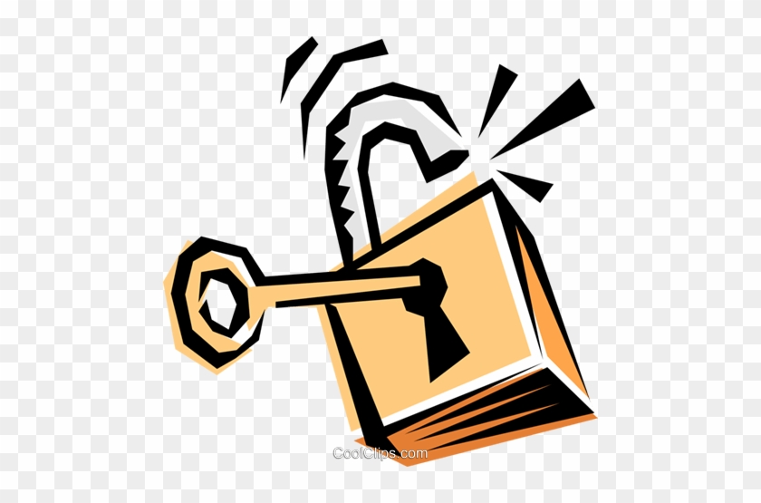 Lock & Key Royalty Free Vector Clip Art Illustration - Lock And Key ...