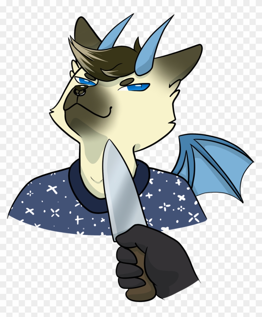 Knife Cat Transparent Transparent Background - Cartoon - Full Size PNG ...