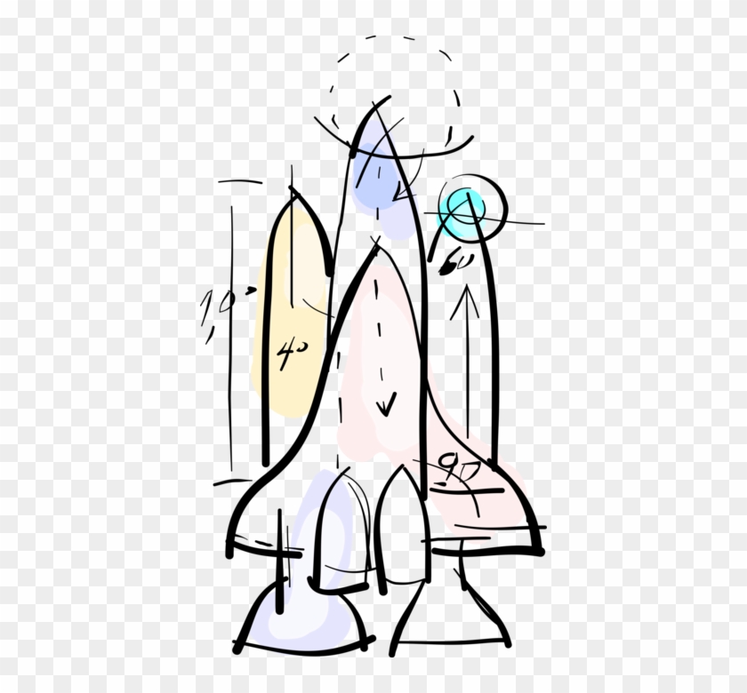 Vector Illustration Of United States Nasa Space Shuttle - Vector ...