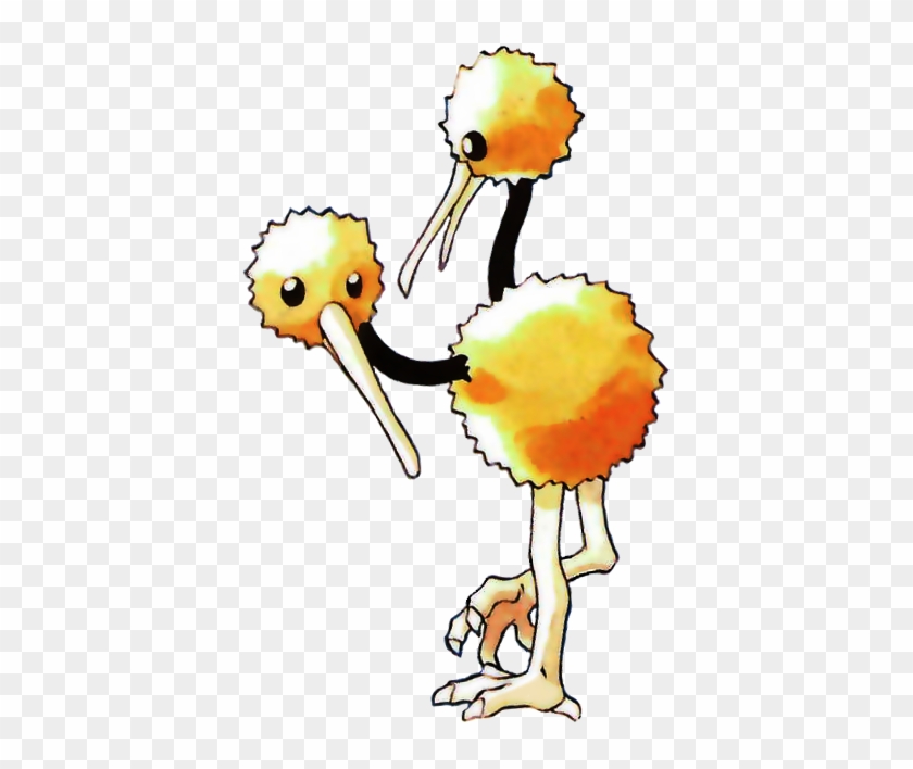Doduo Pokemon Red And Blue Official Art - Doduo - Full Size PNG Clipart ...