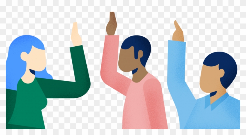 Employees Raising Hands - Employees Raising Hands - Full Size PNG ...