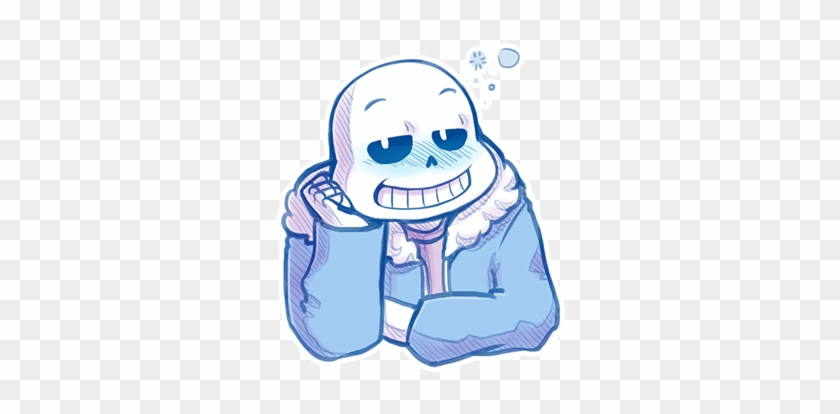 Welcome To The Bone Zone - Sans The Skeleton Blushing - Full Size PNG ...