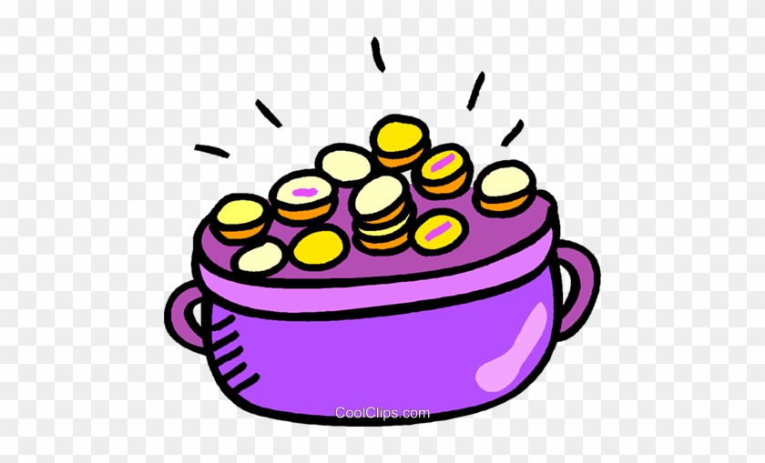 Pot Of Gold Royalty Free Vector Clip Art Illustration - Pot Of Gold ...