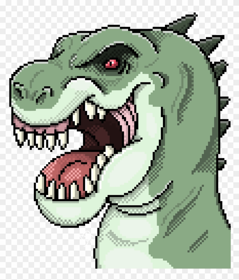 Pixelated T-rex By Distortedred0 - Cartoon - Free Transparent PNG ...