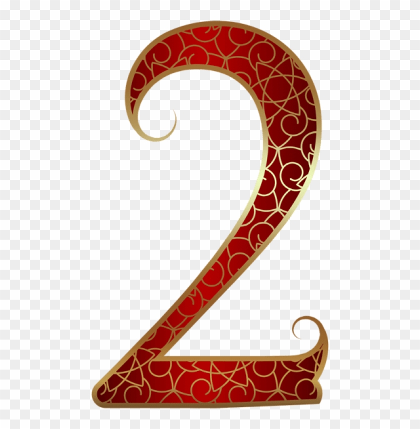 Free Png Download Gold Red Number Two Clipart Png Photo - Gold Red ...
