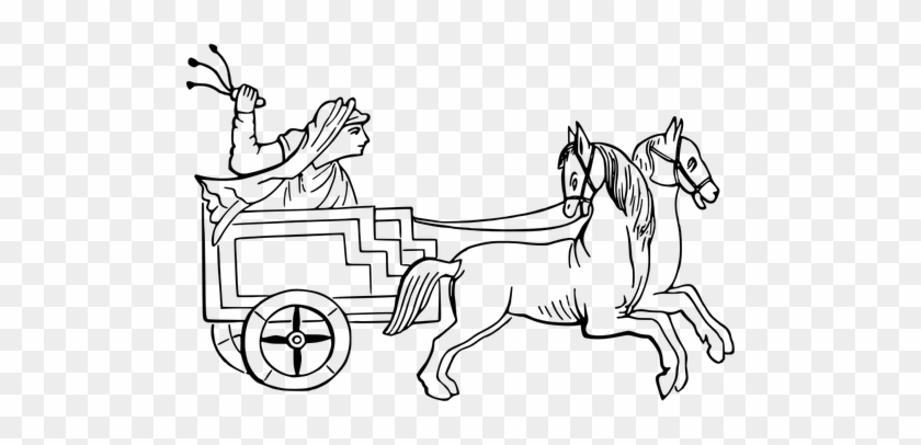 500 X 326 6 - Chariot Drawing - Full Size PNG Clipart Images Download