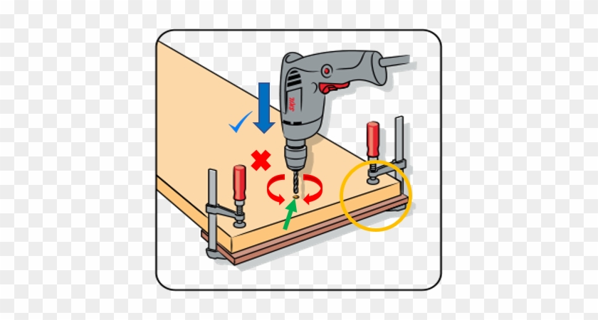 Avoid Splintering Using A Backing Block - Clamp - Full Size PNG Clipart ...