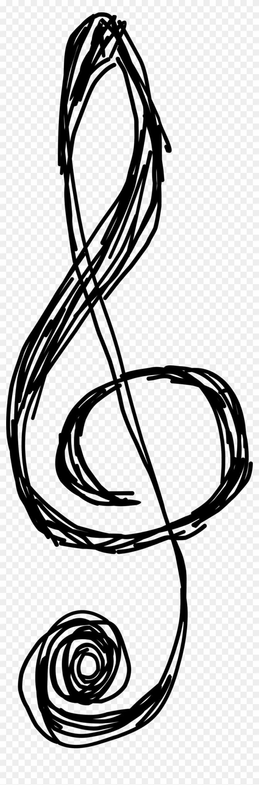 Clave De Sol Dibujo - Full Size PNG Clipart Images Download