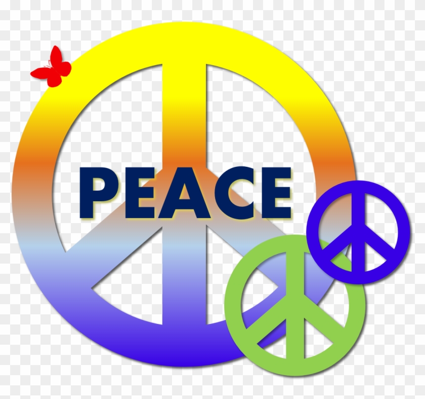 Colorful Peace Sign - Peace - Full Size PNG Clipart Images Download