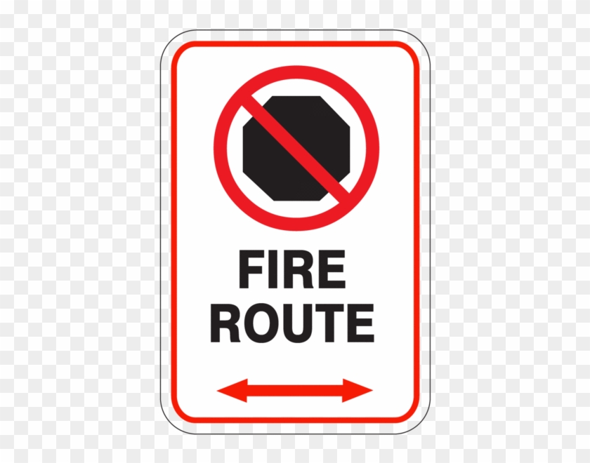 No Stop Fire Route Both Arrow Sign - Sign - Full Size PNG Clipart ...