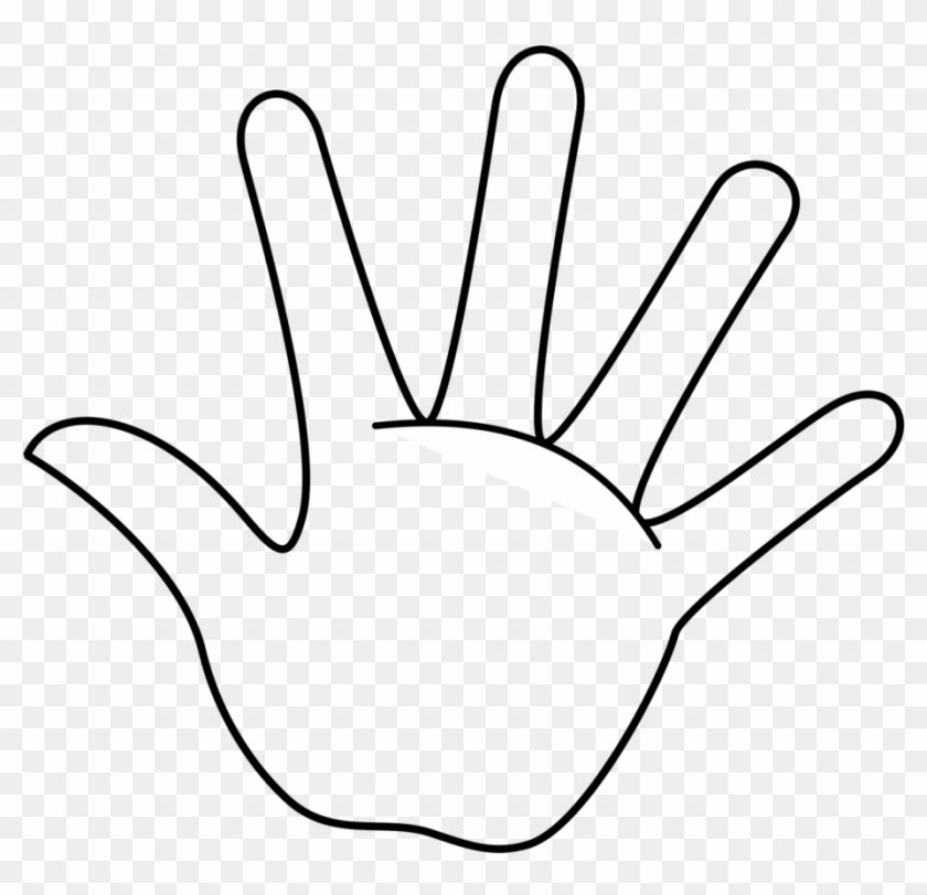 Hand Outline Printable - Hand Coloring Page - Full Size PNG Clipart ...