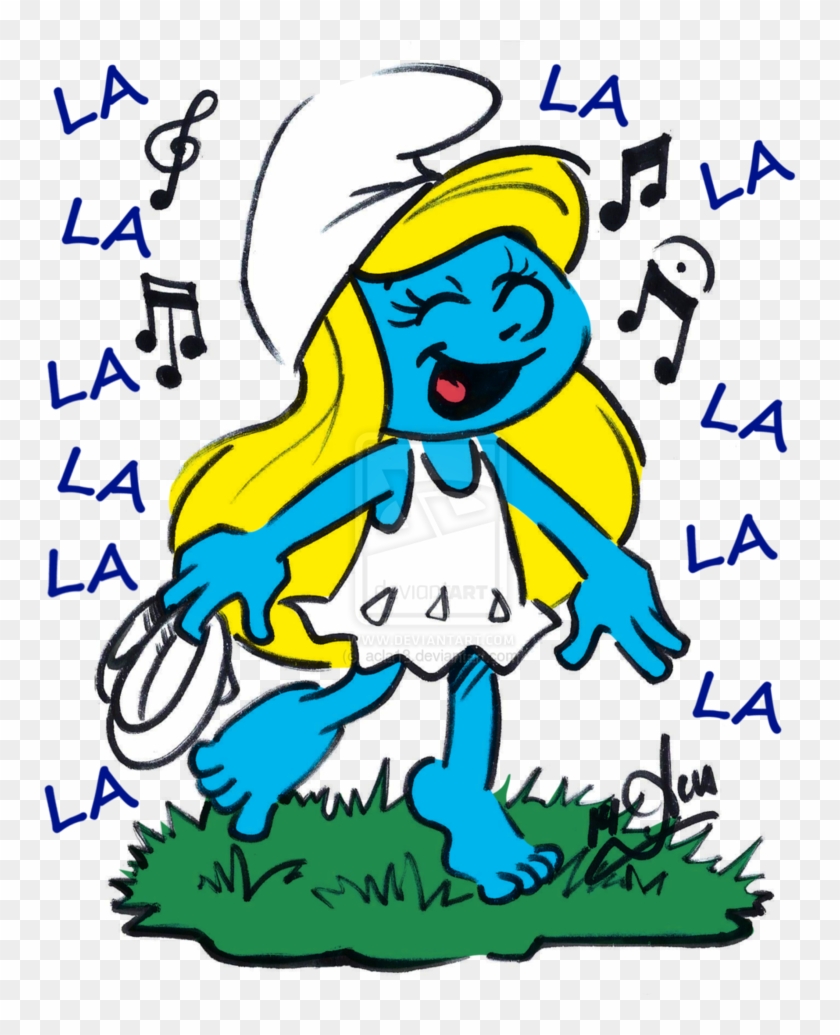 Fanart By Acla13 - Smurfette Barefoot Deviantart - Full Size PNG ...