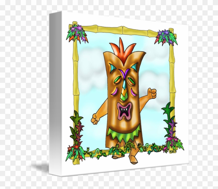 Tiki Warrior With Power By Pam Kai - Cartoon - Free Transparent PNG ...