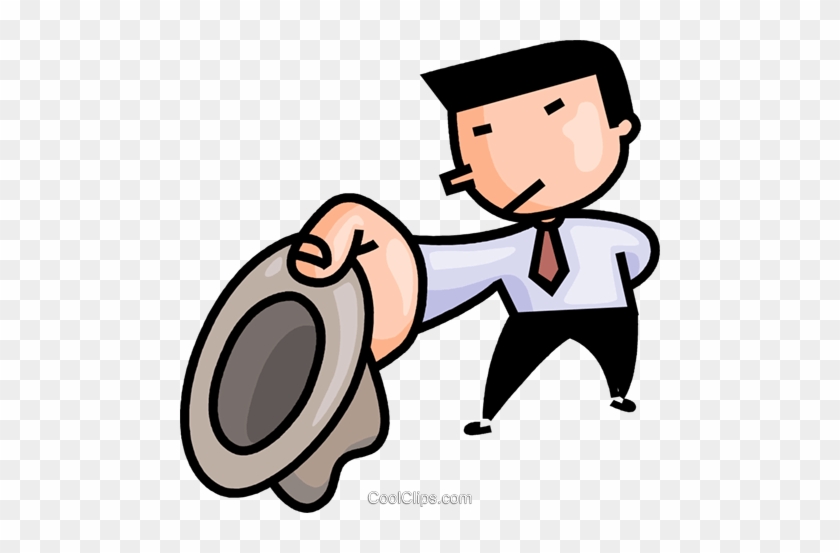 Businessman With A Hat Royalty Free Vector Clip Art - Businessman With ...