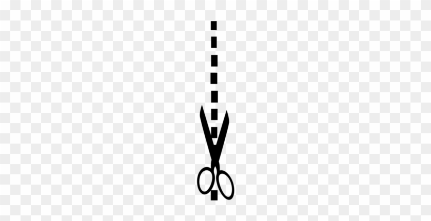 Cut Here Scissors Vector Illustration Stock Vector - Cut Here Line Png ...