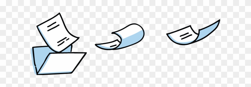 Illustration Of Pieces Of Paper Fluttering Out Of An - Illustration Of ...