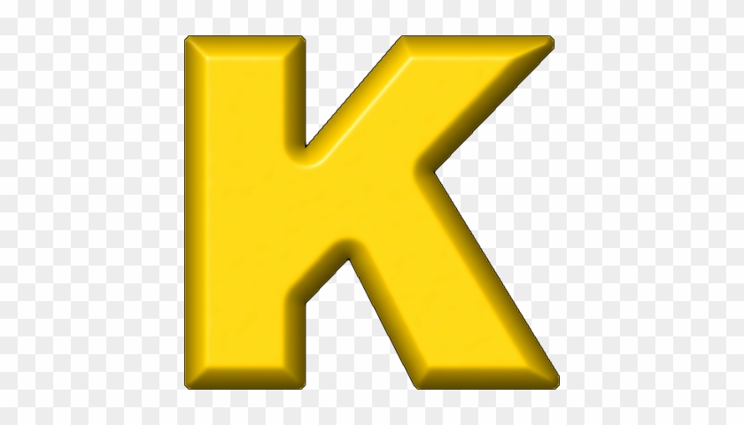 Letter Clipart Yellow - Yellow Alphabet Letters K - Full Size PNG ...