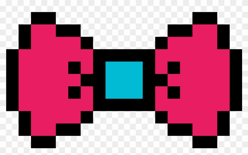 Transparent Pink Bow - Pixel Art Bow Tie - Full Size PNG Clipart Images ...
