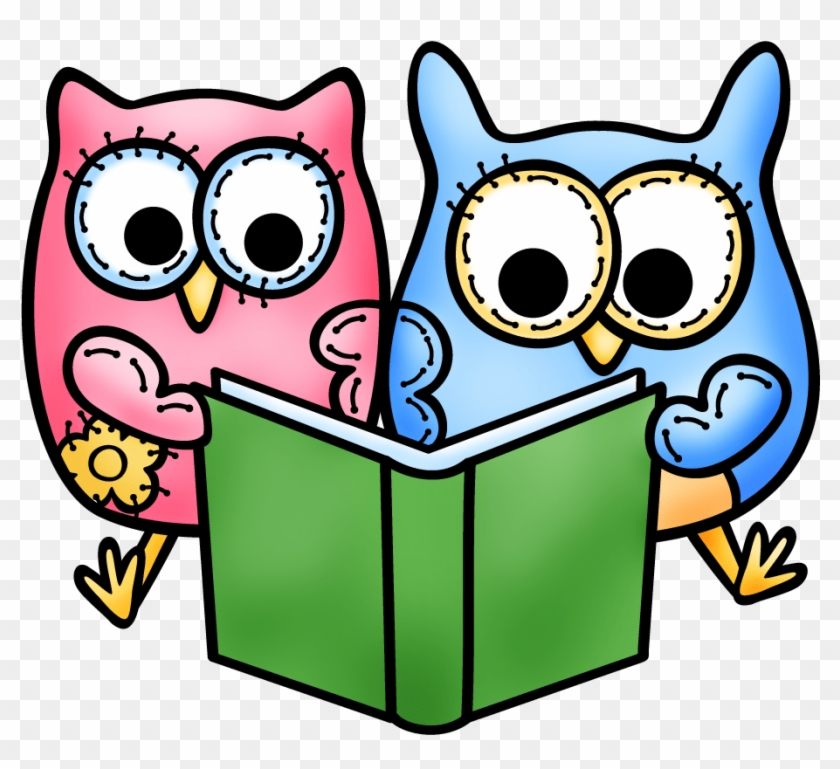 Owls Reading - Read With A Buddy - Full Size PNG Clipart Images Download