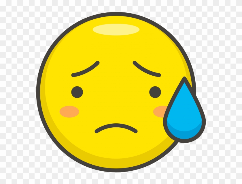 Sad But Relieved Face Emoji - Smiley - Full Size PNG Clipart Images ...