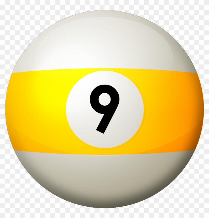 9 Ball Real - Number 9 Pool Ball - Full Size PNG Clipart Images Download