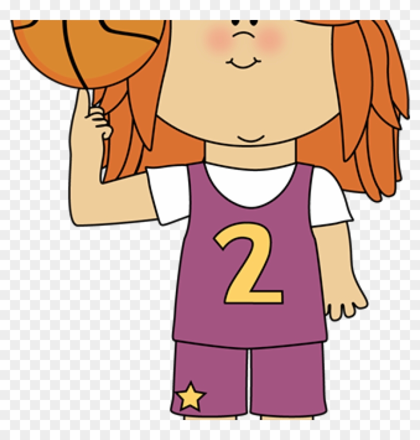 Girls Basketball Clip Art Girl Basketball Player Balancing - Playing ...